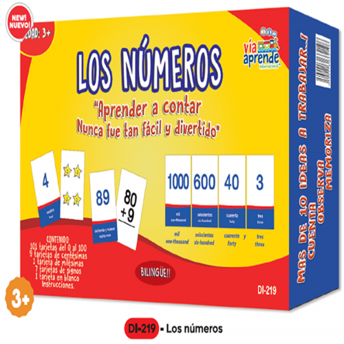 TARJETAS DE LOS NUMEROS BILINGUAL - VENTA DE MATERIAL DIDACTICO LENGUAJE